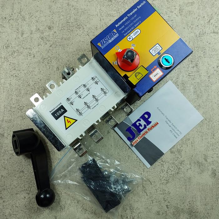 Jual ATS AUTOMATIC TRANSFER SWITCH PLN GENSET 100A 4P ATS COS Motorized ...