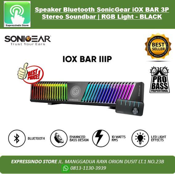 Jual Speaker Bluetooth SonicGear iOX BAR 3P Stereo Soundbar | RGB Light ...