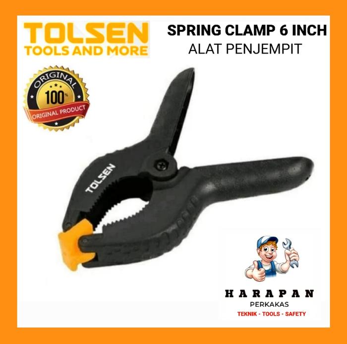 Jual Tolsen Spring Clamp 6 Inch - Nylon Penjepit Kayu Besi Klem Catok ...