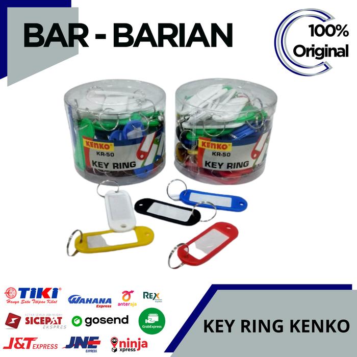 Jual KEY RING KENKO ISI 50 / GANTUNGAN KUNCI LABEL KENKO / KEY CHAIN ...
