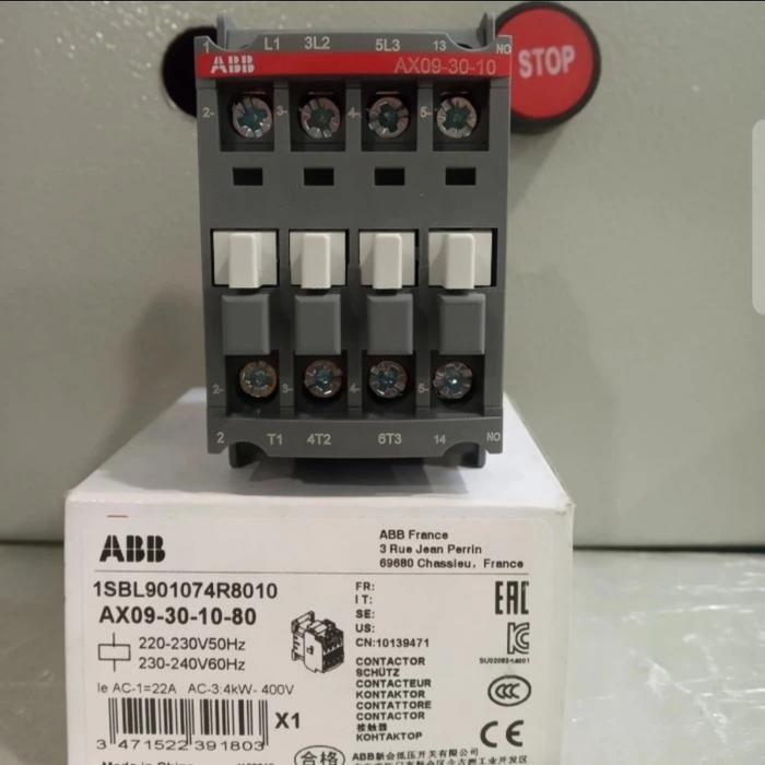 Jual Contactor / Kontaktor ABB AX09-30-10-80 220V 1SBL901074R8010 ...