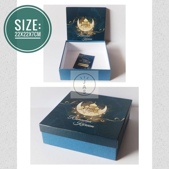 Jual Box lebaran idul fitri 22x22x7cm / hard box hampers / custom box ...