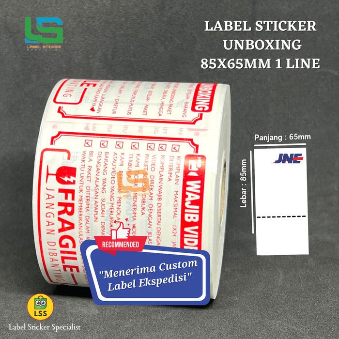 Jual Label Sticker FRAGILE Wajib Video Unboxing Stiker 85X65 Ready ...