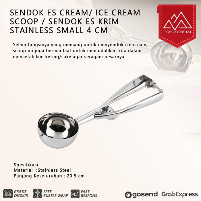 Jual Sendok Es Cream/ Ice Cream Scoop / Sendok Es Krim Stainless Small ...