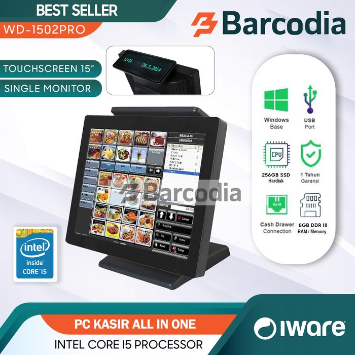 Promo Mesin Kasir Windows All In One POS IWARE WD-1502PRO Touchscreen Cicil 0% 3x - Jakarta ...