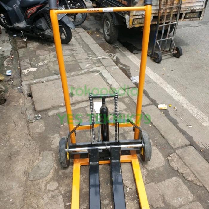 Jual Hand Stacker Trolley 200 Kg _ Hand Forklift / Trolli Mini ...