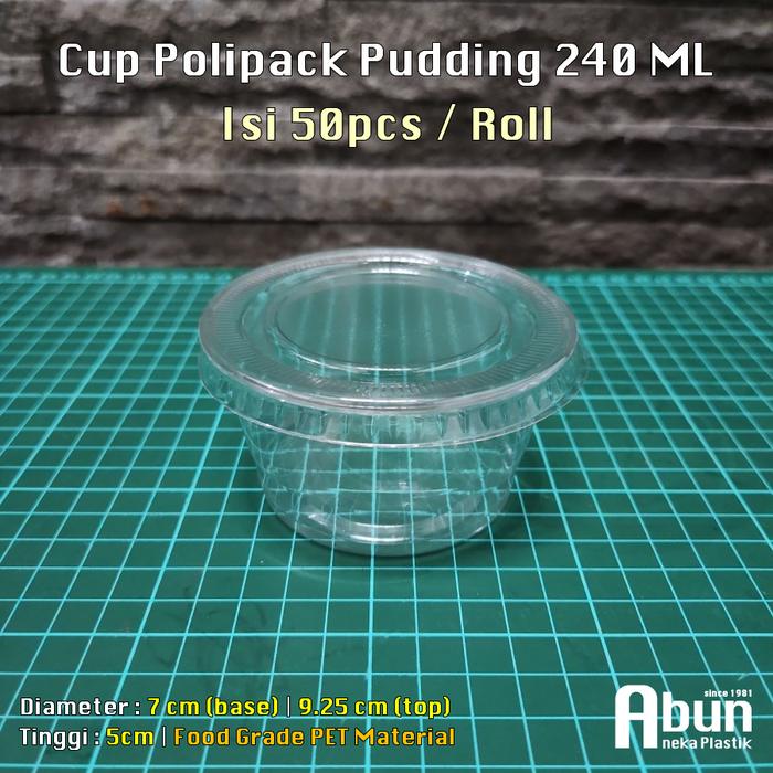 Jual Cup Pudding 240ml Polipak (PUYO) + Lid - Jakarta Selatan - Abun ...