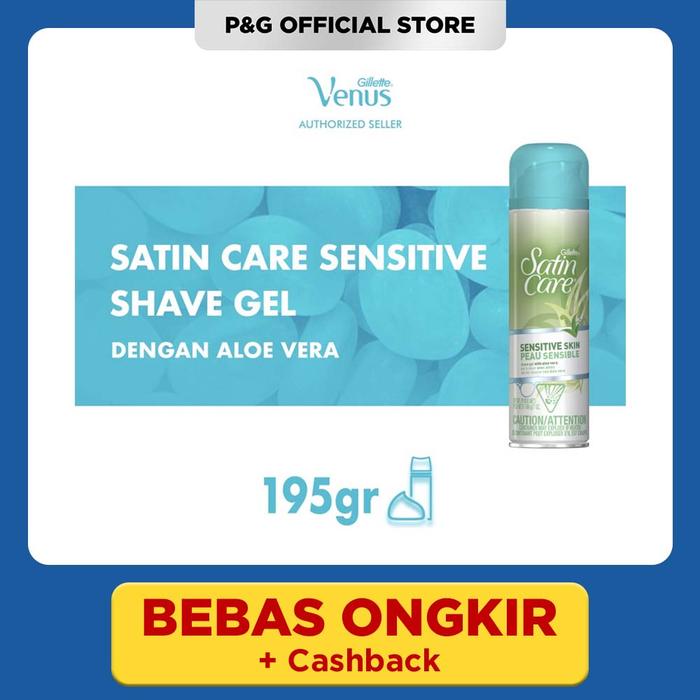 Jual Gillette Venus Krim Alat Cukur Wanita Satin Care Aloe Vera Gel ...