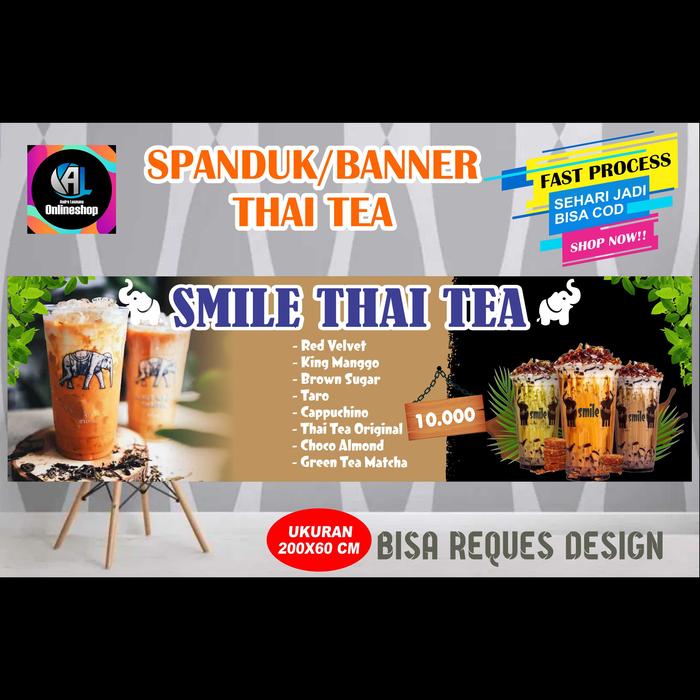 Jual Spanduk, Banner Es Thai Tea (Model New) - Kab. Sumedang - AL ...