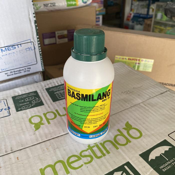 Jual Herbisida Basmilang 486SL Racun Rumput Glifosat Kemasan asli 250ml ...
