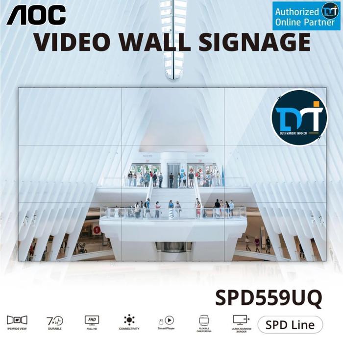 Promo AOC SPD559UQ 55" - ADS Video Wall Signage Display FHD HDMI VGA ...