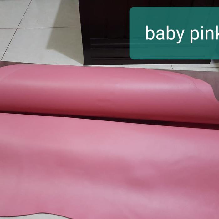 Jual Bahan Kulit Sapi Lembaran asli warna Baby Pink Premium grade - Kab ...