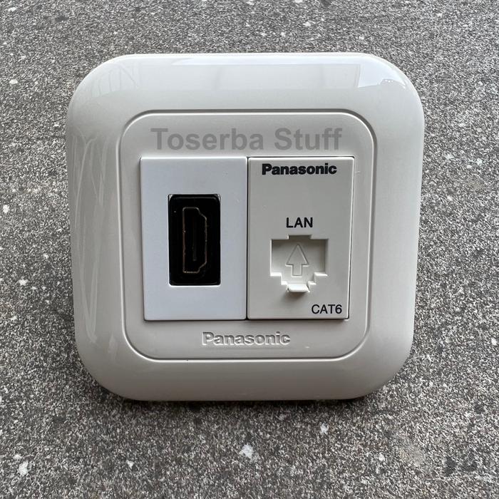 Promo STOP KONTAK PANASONIC LAN DATA ETHERNET CAT6 NETWORK DUAL DOUBLE ...