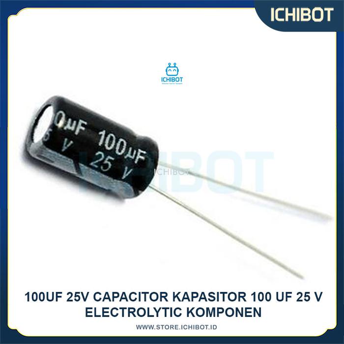 Jual 100uF 25V Capacitor Kapasitor 100 uF 25 V Electrolytic Komponen ...