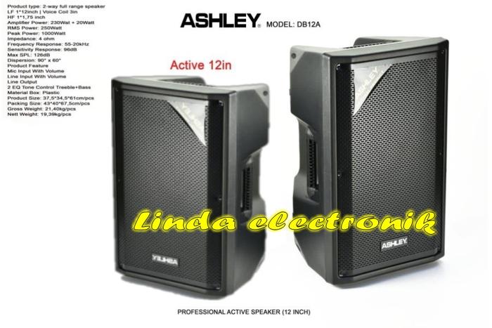 Jual speaker aktif ashley db12a 12 inch 1 buah ashley db 12a original ...