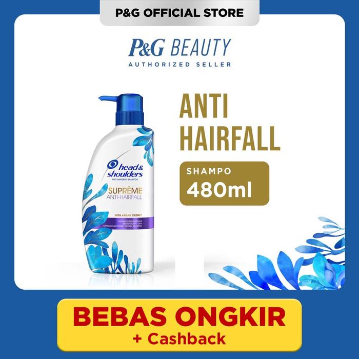 Promo Head and Shoulder Sampo Supreme Perawatan Rambut Anti Hairfall 480ml - - P&G Official ...