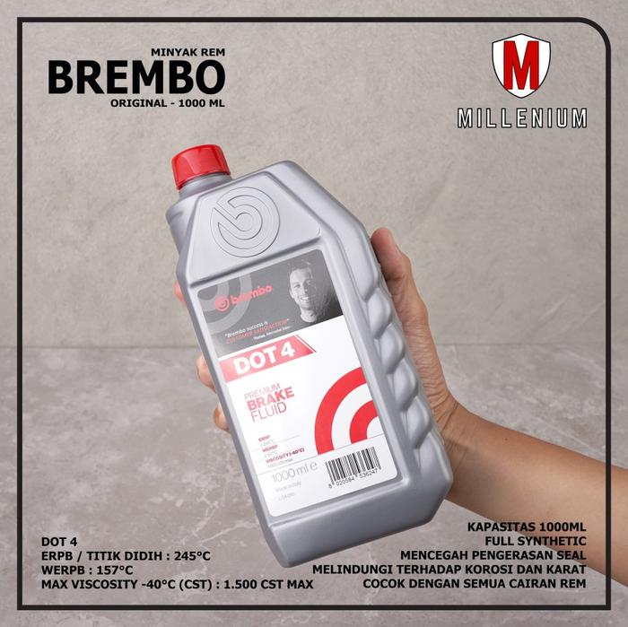 Jual Brake Fluid Dot 4 1000ml Brembo Original- Minyak Rem - Oli Rem ...