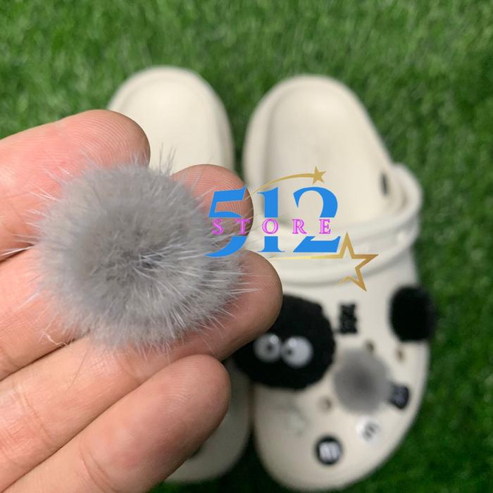 Jual 512 Charms - Crocs Jibbitz designer Pompom - Bola Bulu Pom Pom ...