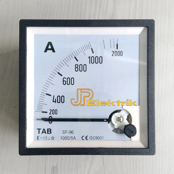 Jual Amper Meter Analog AC 1000/5 A / Amper Meter 96 x 96 mm Via CT ...