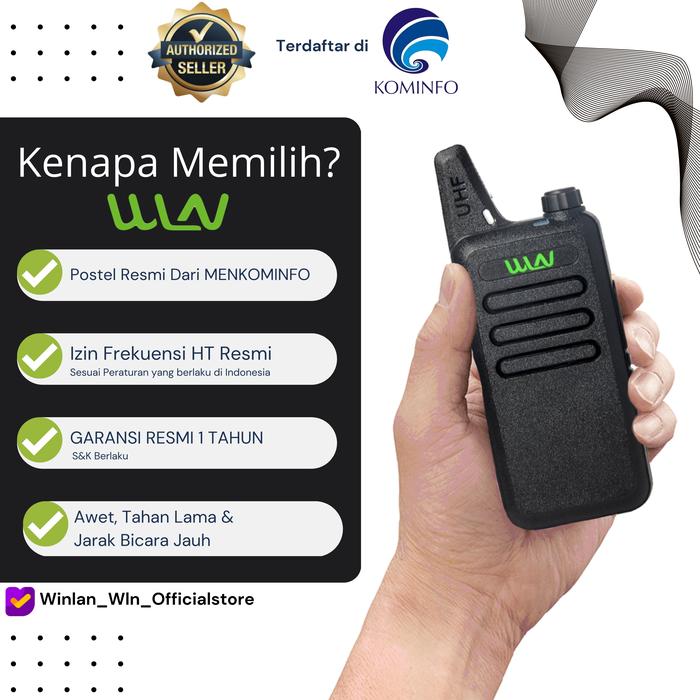 Jual Walkie Talkie Ht Two-way Radio Wln Layar Led Kd - C100u + Hf Di ...