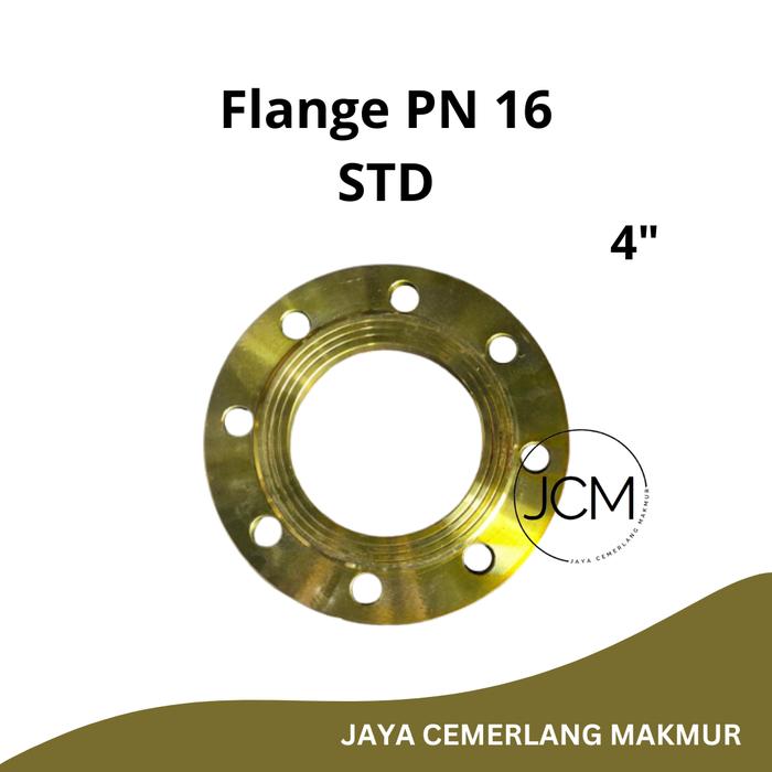 Jual Flange Carbon Steel PN 16 STD 4" Inch / Fleng Besi PN 16 STD 4 ...