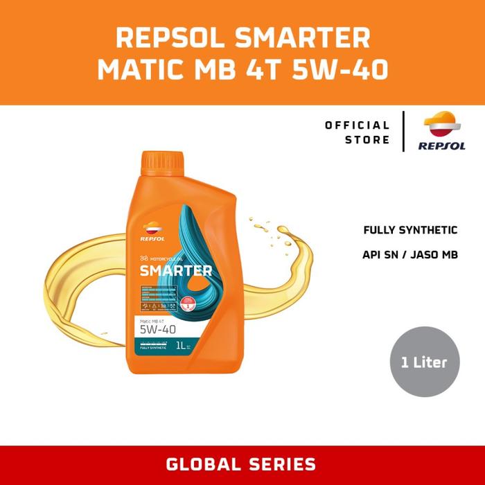 Jual REPSOL Smarter Oli Motor Full Synthetic Matic MB 4T 5W40 Oil ...