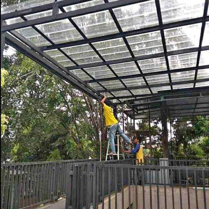 Jual kanopi baja ringan atap spandek bening/transparan - Kab. Bogor ...