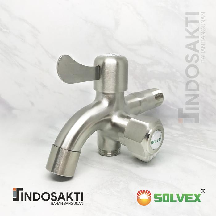 Jual Keran Double / Keran Cabang / Kran Tembok Dobel SUS 304 Solvex - Kab. Bekasi - Indosakti ...