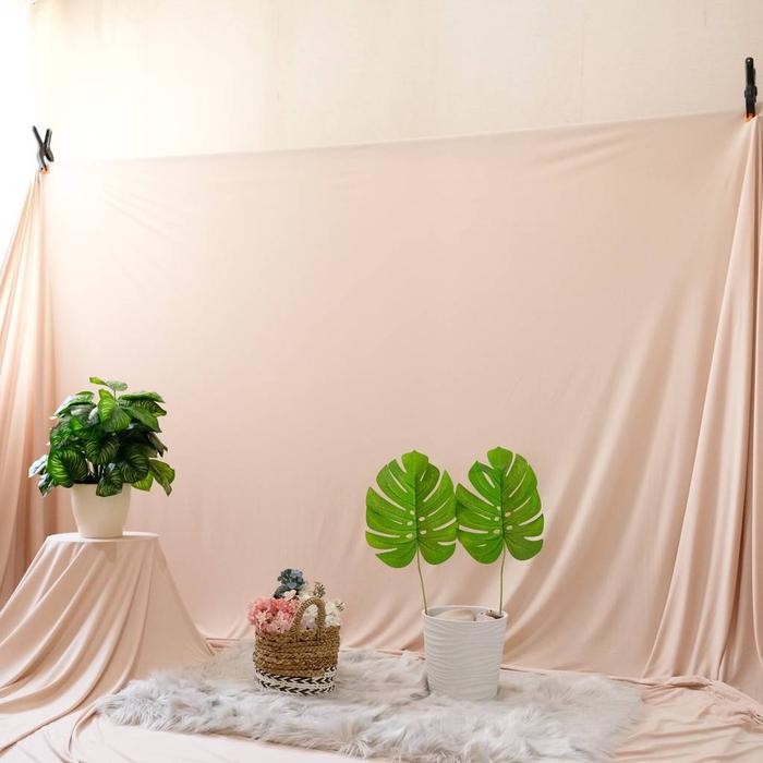 Promo KAIN BACKDROP BACKGROUND DEKORASI POLOS LAYAR FOTO LATAR CREAM ...