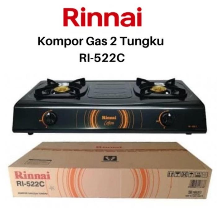 Jual RINNAI : RI-522C KOMPOR GAS 2 TUNGKU API EKONOMIS RI 522 C BODY ...