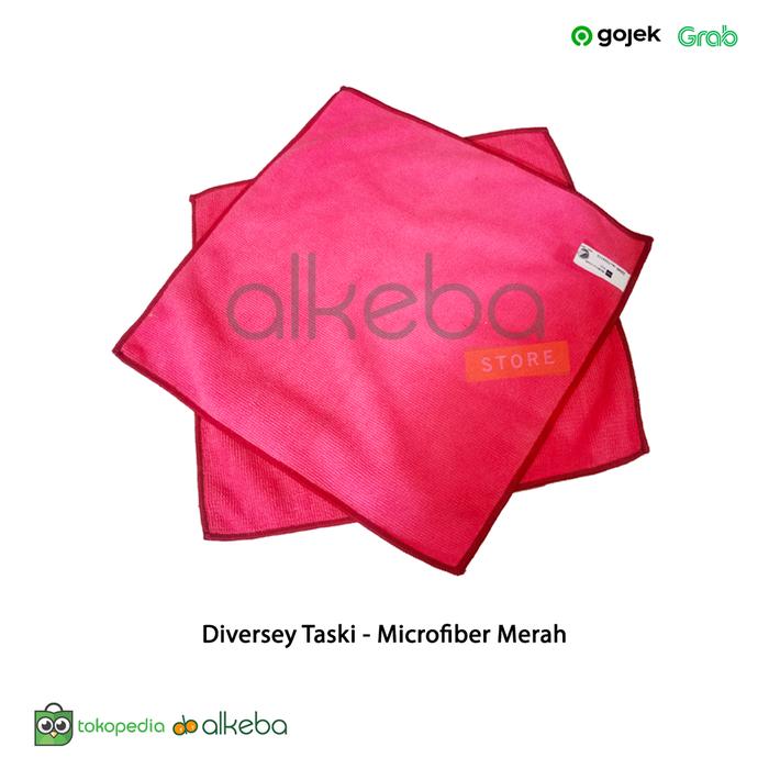Jual Diversey Taski MyMicro Cloth Red - Lap Microfiber 40 x 40 cm Merah ...