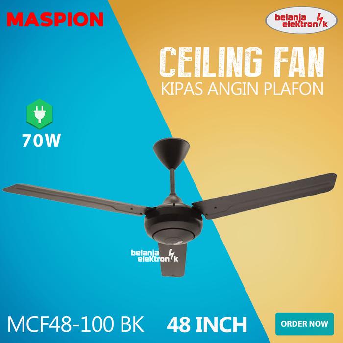 Promo MASPION CEILING FAN KIPAS ANGIN PLAFON 48 INCH MCF 48-100 BK ...