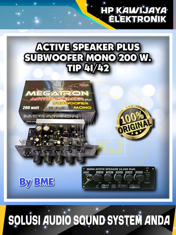 Jual KIT SPEAKER AKTIVE MEGATRON SUBWOOFER MONO kit speaker aktif BME ...