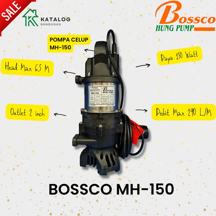 Jual Pompa Celup BOSSCO MH 150 JKH 150 Watt - Kota Tangerang Selatan - Katalog Bangunan | Tokopedia
