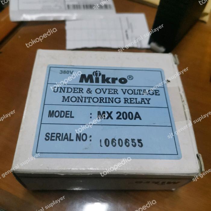 Jual MX 200A MIKRO UNDER & OVER VOLTAGE MONITORING RELAY - Jakarta ...