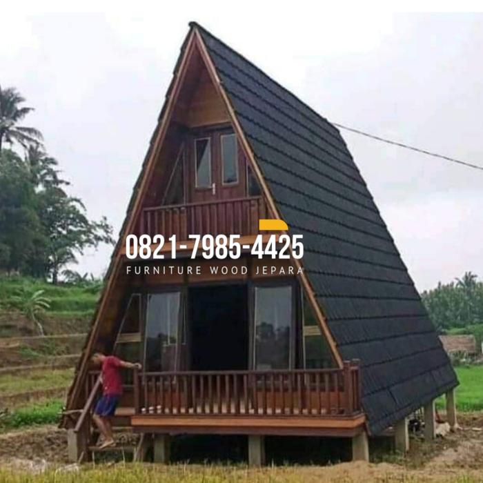 Jual rumah segitiga kayu jati lantai 2 minimalis - Kab. Jepara ...