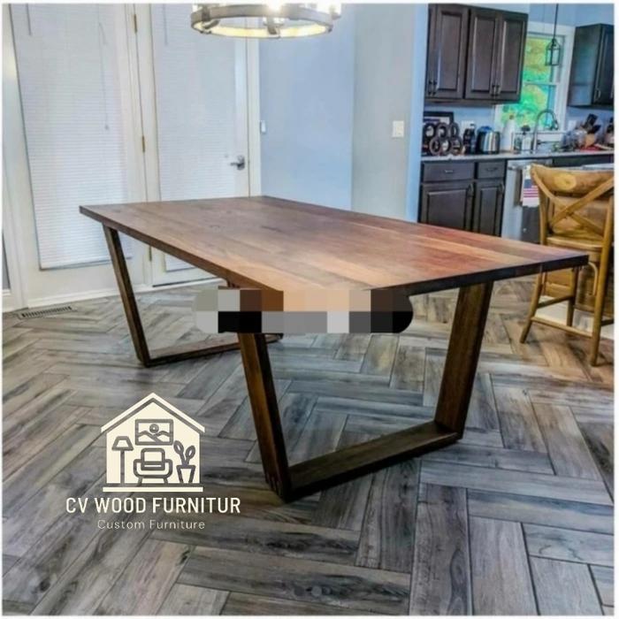Jual meja meeting / Meja Rapat kayu kaki besi 200x100 - Kota Tangerang ...