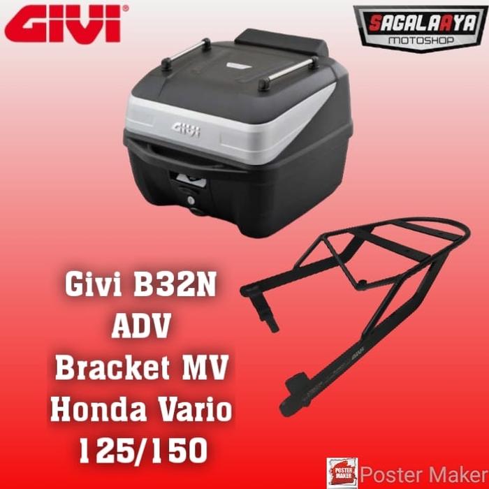 Jual Givi B32N ADV Bracket Top Box Givi MV Vario 125 150 bukan kucay ...
