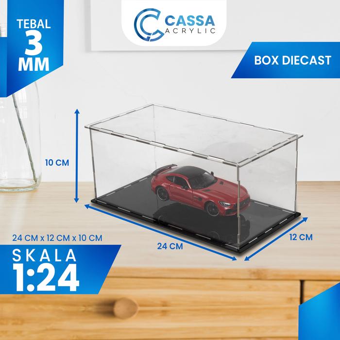 Promo Akrilik Box Display / Diecast Acrylic Skala 1:24 (24x12x10) cm ...
