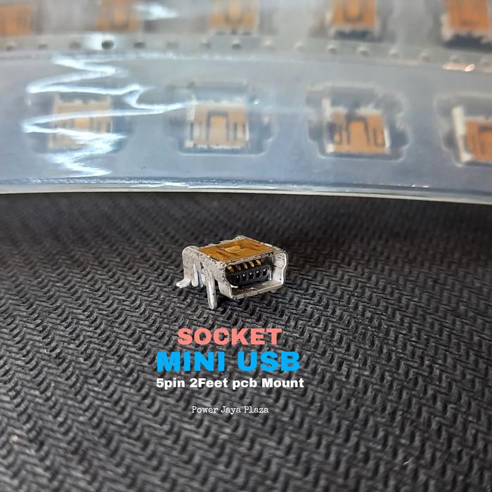 Jual Socket Mini USB Female 5pin 2Feet PCB mount - Kota Bandung - Power ...