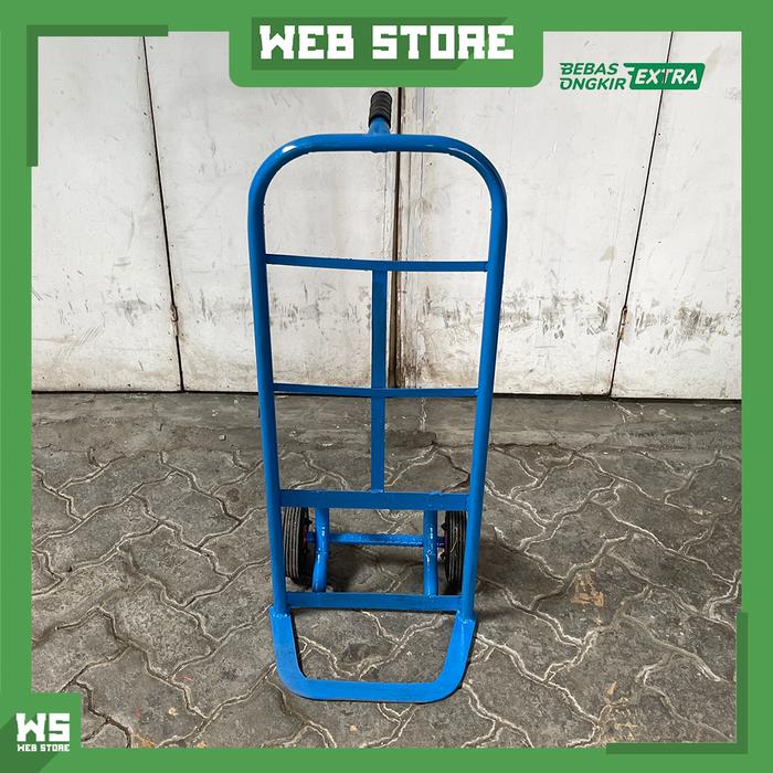 Jual Lori Barang Serbaguna Roda 6" Trolley Pendek Troli Coca Cola Biru ...