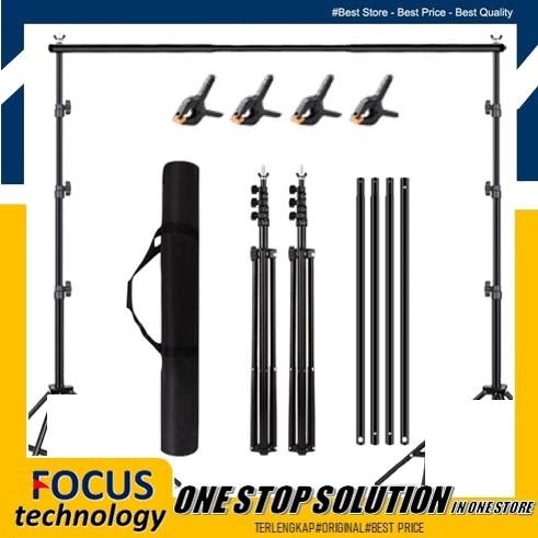 Jual Background Bracket Stand Kit / Tiang Backdrop - Backdrop + Clam ...