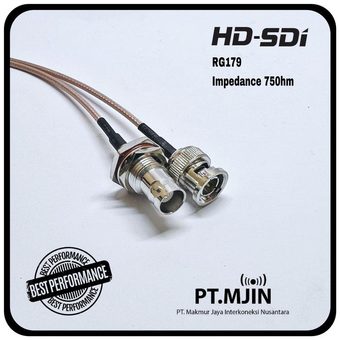 Jual Kabel Pigtail Rg179 BNC female Bulkhead ke BNC male Panjang 30CM ...