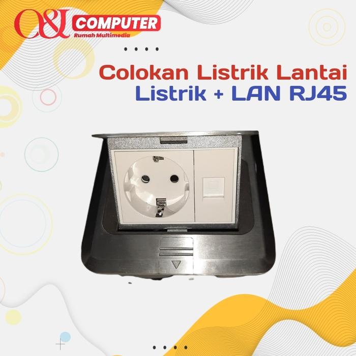 Jual Colokan Listrik Tanam / Stopkontak Lantai + LAN RJ45 - Kota Malang ...