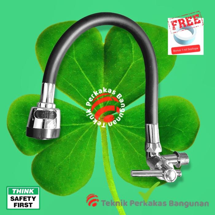 Jual Kran keran angsa bak cuci piring flexible engkol on/off 1/2 ...