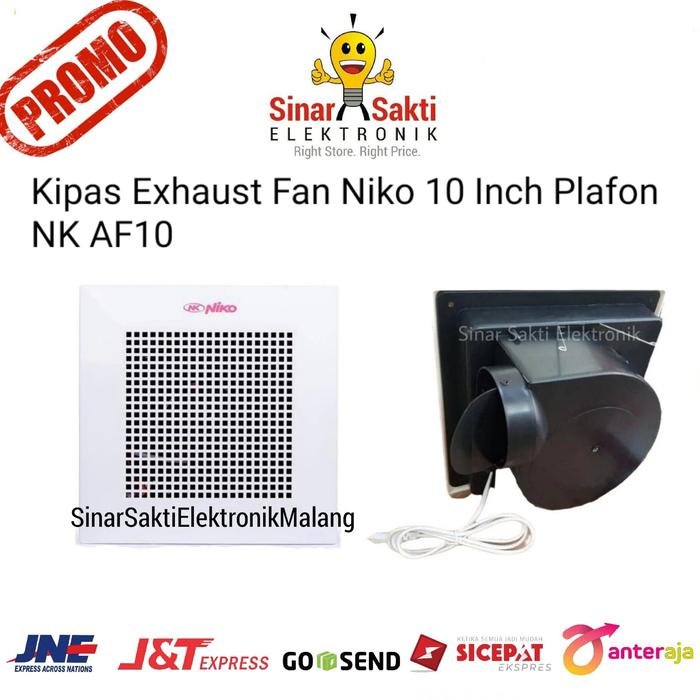 Jual Exhaust Fan Niko Kipas Plafon 10" 10 Inch Angin Hisap Ceiling NK AF10 - Kota Malang - Sinar ...