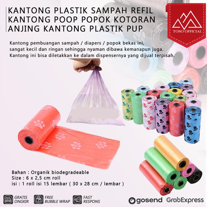 Jual KANTONG PLASTIK SAMPAH REFIL KANTONG PLASTIK POOP POPOK KOTORAN ...