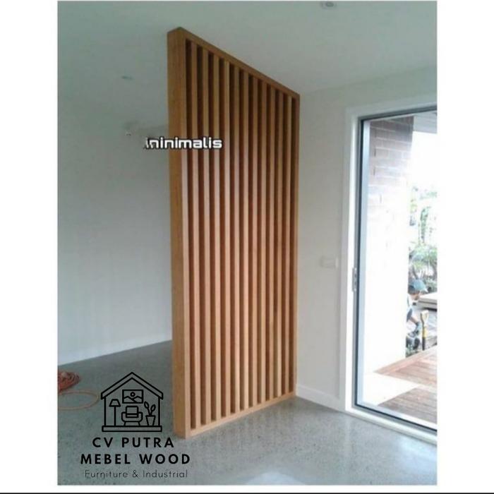 Jual partisi penyekat ruangan minimalis / partisi kayu / kisi kisi ...