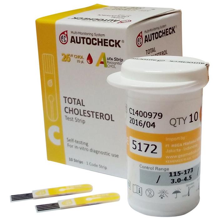 Jual Autocheck kolesterol cholesterol auto check Cholesterol isi 10 ...