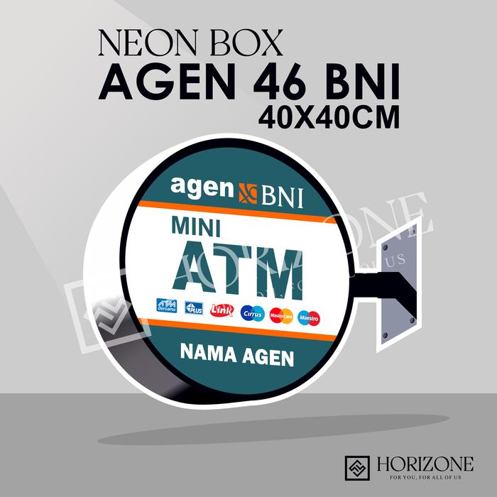 Jual NEON BOX AGEN 46 BNI 40X40 CM BULAT AKRILIK - Kab. Garut ...